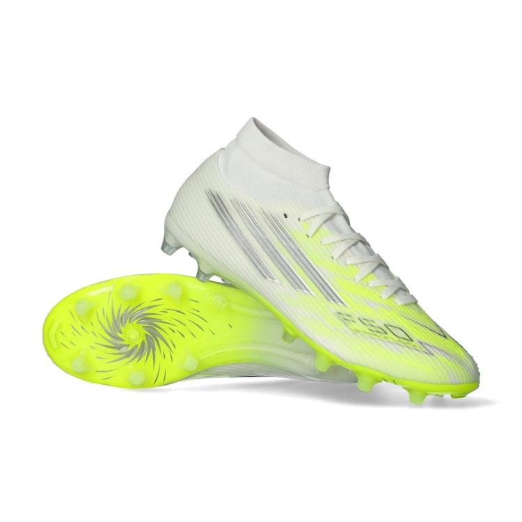Chuteira adidas F50 Sparkfusion League FG/AG Mulher White-Iron Met-Hi ...
