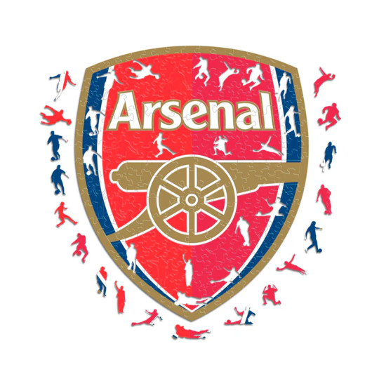 ICONIC PUZZLES Arsenal Escudo Puzle Mader (150 Piezas) red - Fútbol Emotion
