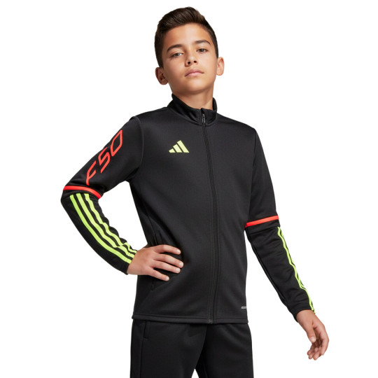 Jacket adidas Kids F50 black-team solar yellow 2-lucid red - Fútbol Emotion