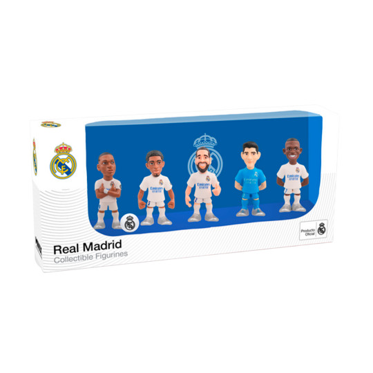 Real Madrid CF Pack 5 Minix Mbappé, Vini, Bellingham, Courtois, Carvajal - Real Madrid (7 Cm ...