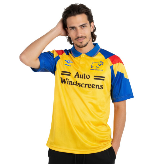 Camiseta Score Draw Derby County 1992 Umbro Away Yellow - Fútbol Emotion