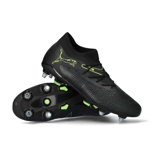 Football Boots Puma Future 8 Match SG Black-Fizzy Light-Green Terrain ...