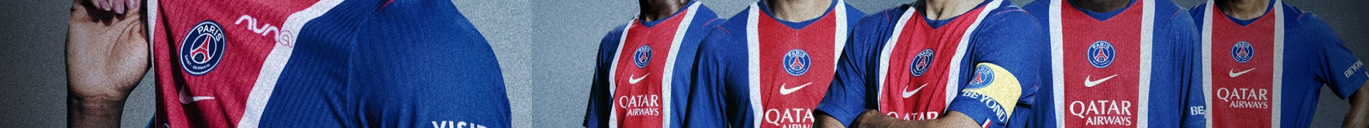 Camisolas do Paris Saint Germain. Equipamento oficial do PSG 2025-2026